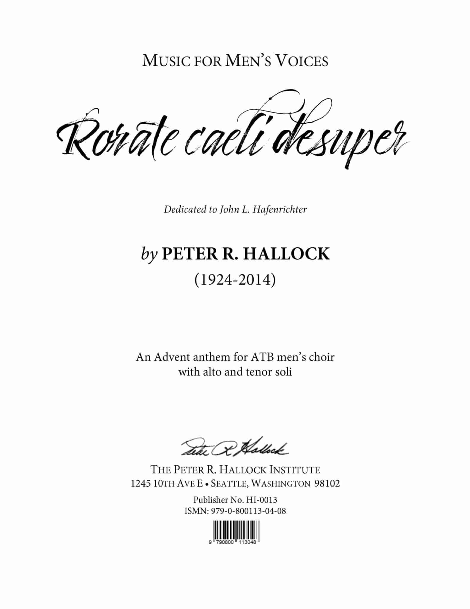 This is the feast | The Peter R. Hallock Institute