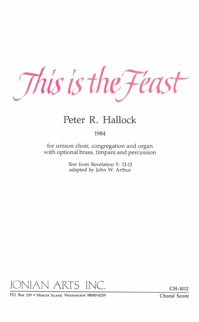This is the feast | The Peter R. Hallock Institute